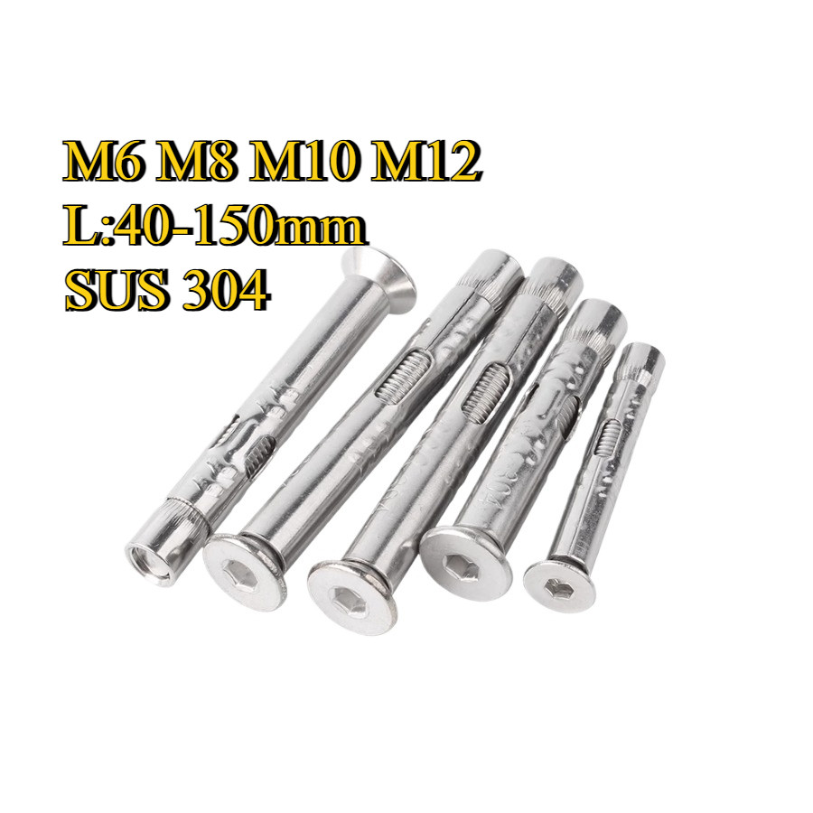 304 Stainless Steel Built-in Expansion Screw Countersunk Head Hexagon ...