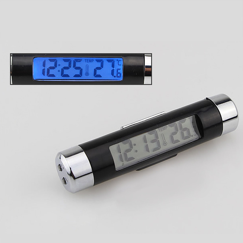 [tiehome] 2 In 1 Car Electronic Clock Thermometer Luminous LED Digital ...