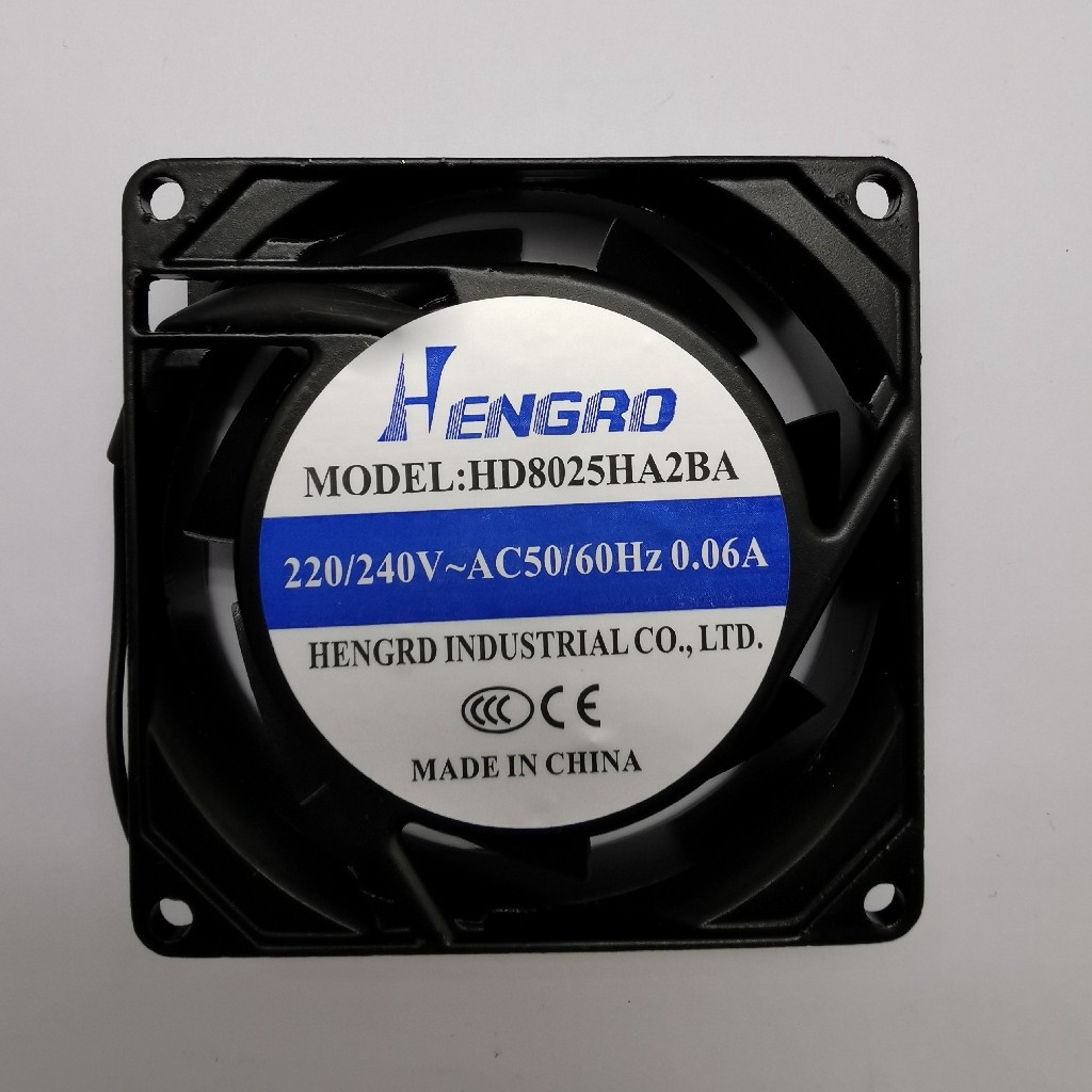 HENGRD 240VAC Axial Blower Fan with Ball Bearing 80 x 80 x 25mm (HD8025HA2BA) | Shopee Malaysia