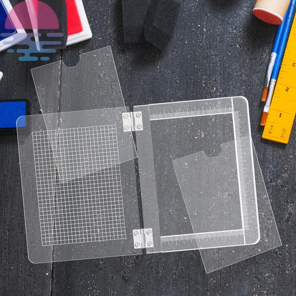 Stamp Blocks Acrylic Stamp Platform With Grid and Measurements Stamp ...