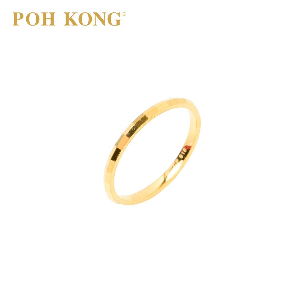 POH KONG 916/22K Yellow Gold Eternal Loop Wedder Ring | Shopee Malaysia