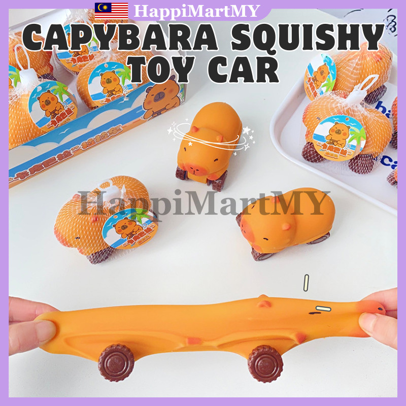 Kapibara Creative Decompression Scooter Capybara Squishy Pull Cart Four ...