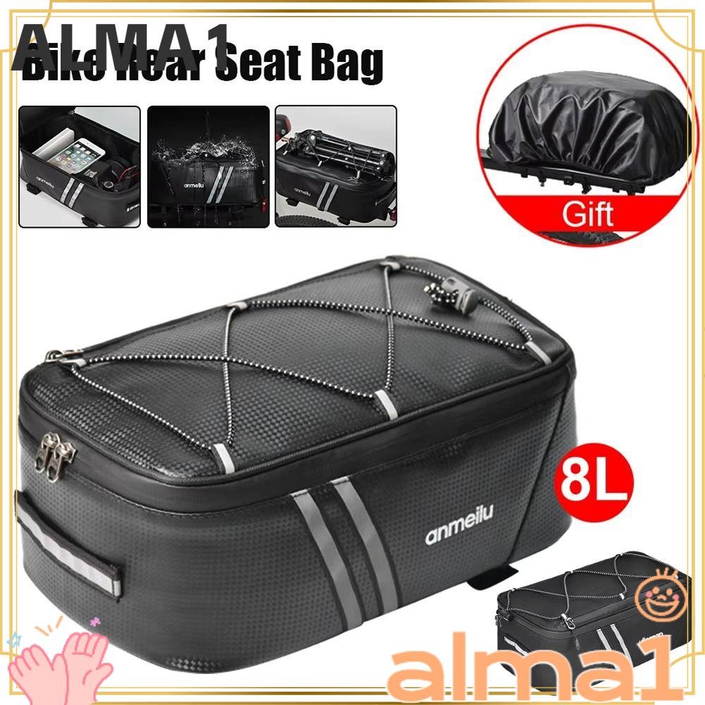 ALA Bike Rear Seat Trunk Bag, Bikepacking 8L Bike Bags, Waterproof with ...
