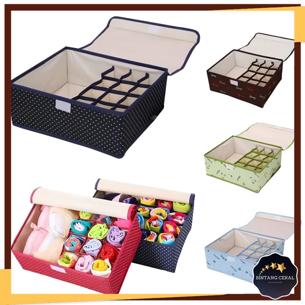 BC Storage Box Organizer Fordable Underwear Compartment Stackable ...