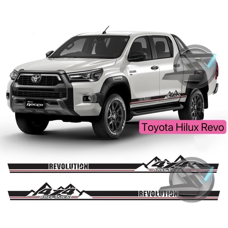 (Ready Stock) S947# Revolution Toyota Hilux Revo Car Body stripe Vinyl ...