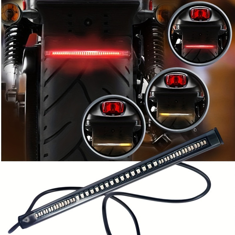 1 Piece LED Motorcycle Rear Light Bar 48, Brake Light Bar and Turn ...