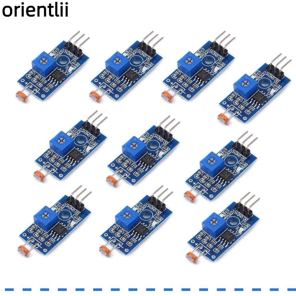 ORIENTLIIY 10PCS Photosensitive Sensor Module, 5MM LDR 3 Pins Light ...