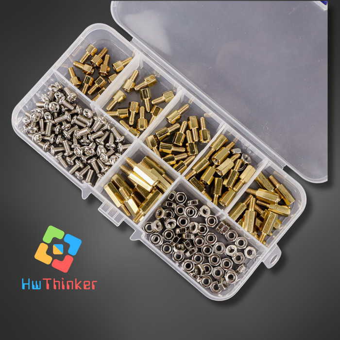 Nylon M3 Brass PCB Spacer Set 180 PCS Electronic Assembly Component ...