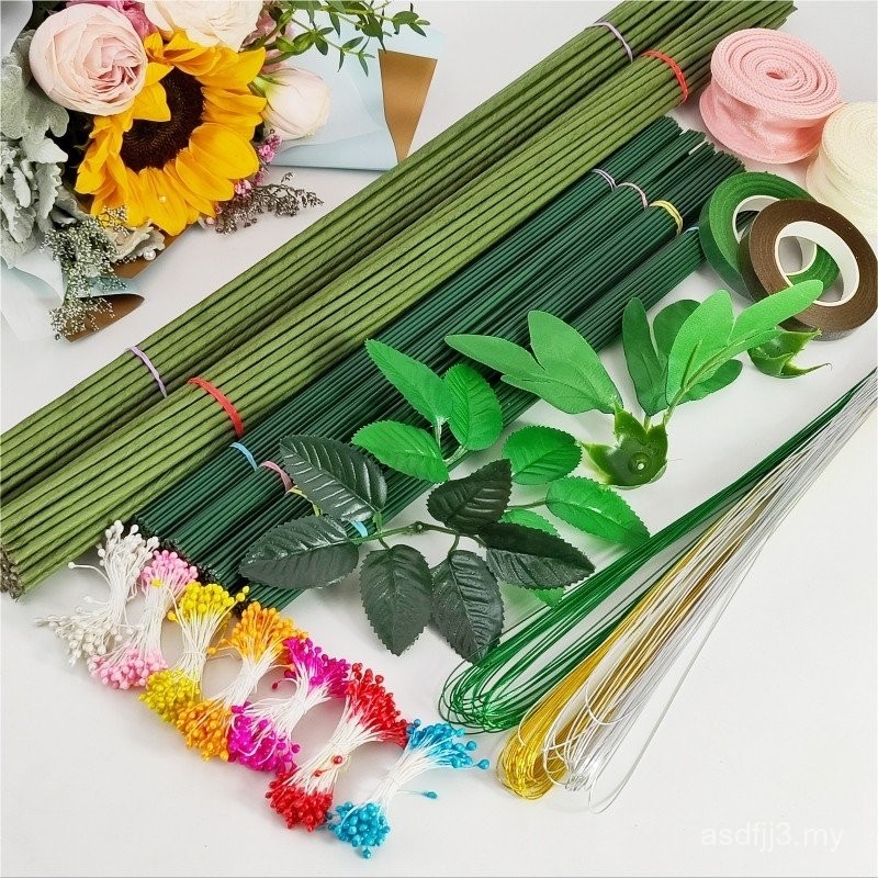 Bahan Bunga Wire Mesh Laluan Bunga DIY Kawat Besi Hijau No. 2 Pakej Gam ...