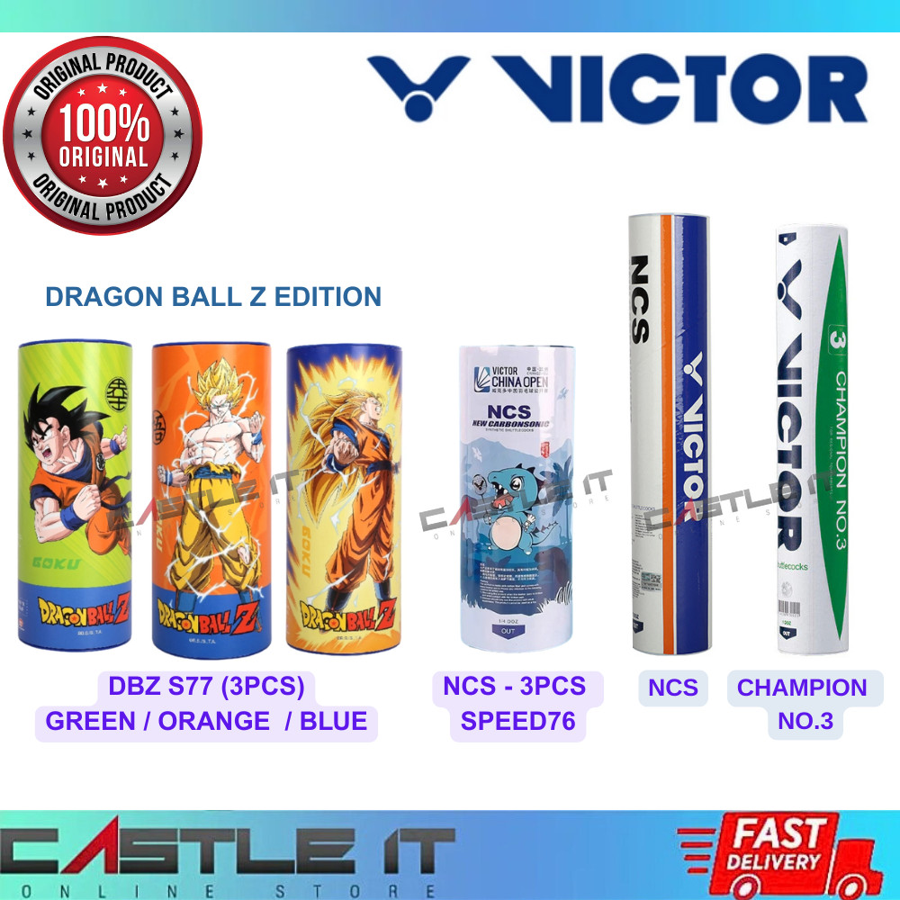 VICTOR NCS Dragon Ball Z DBZ Synthetic Shuttlecock Goku Edition ...