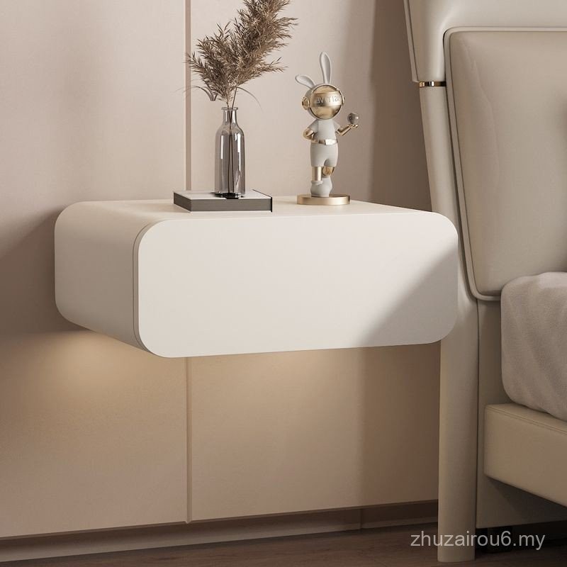 Suspended Bedside Table All Solid Wood Suspended Bedside Table Bedside ...