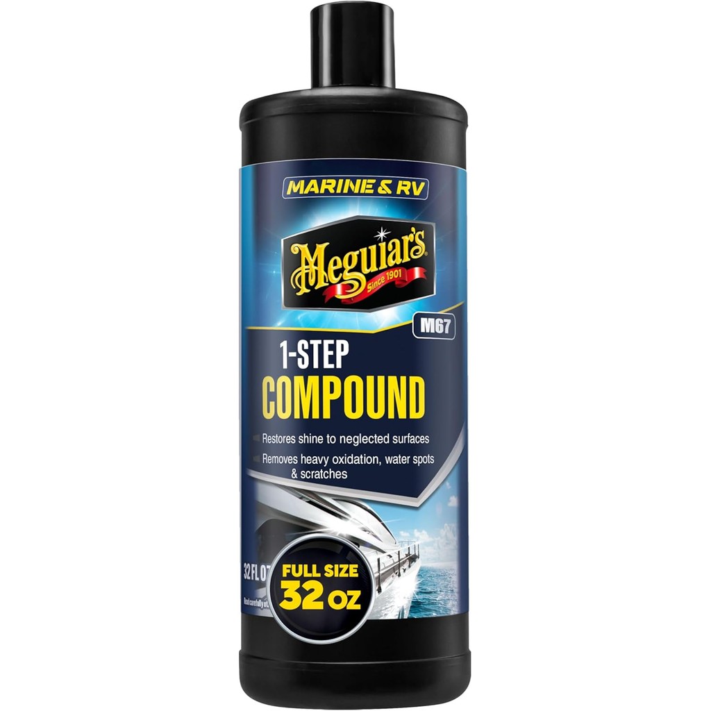 Meguiar's M6732 Marine/RV One Step Compound, Remove Oxidation, Stains ...