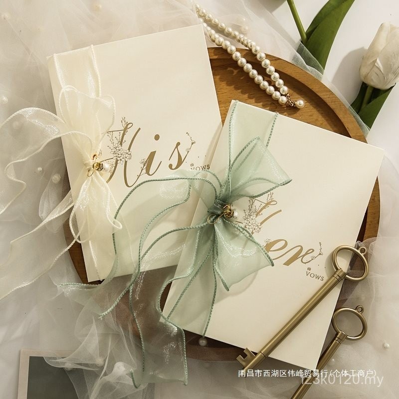 On-site Vow Hand Card Use To Ceremony Vow Book Wedding Pick-up Vows ...