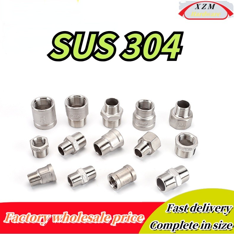 304 Stainless Steel Inner Outer Thread Direct Thread Double Inner ...