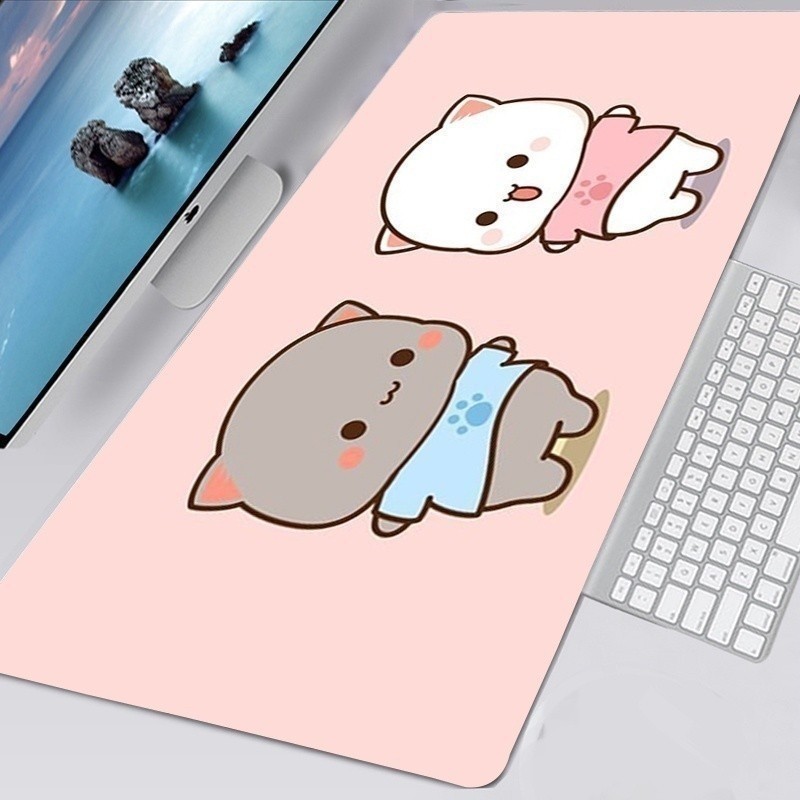 Gamer Mouse Computer Pad MousePads Desk Mats Keyboard Pad Peach Mochi ...