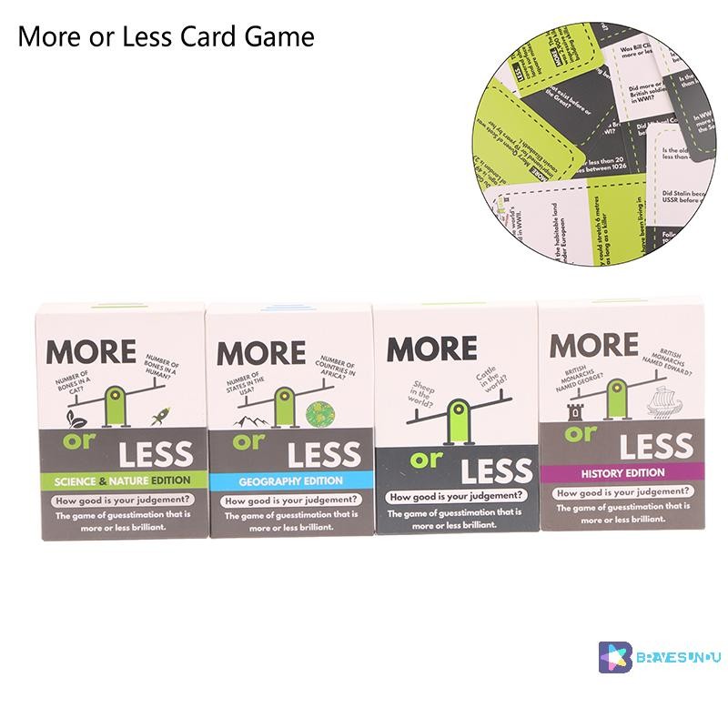 [BraveSundu] More Or Less Card Game The Quiz Game Based On Fun Trivia ...