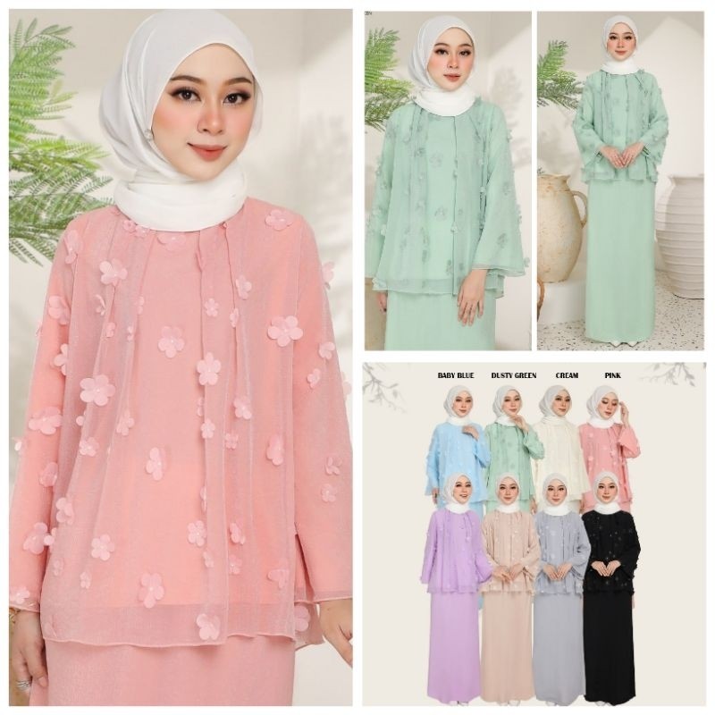 Eliora Kurung Modern 831! Baju Kurung Lace! Mini Kurung! Modern Kurung! Baju Raya! Set Sedondon ...