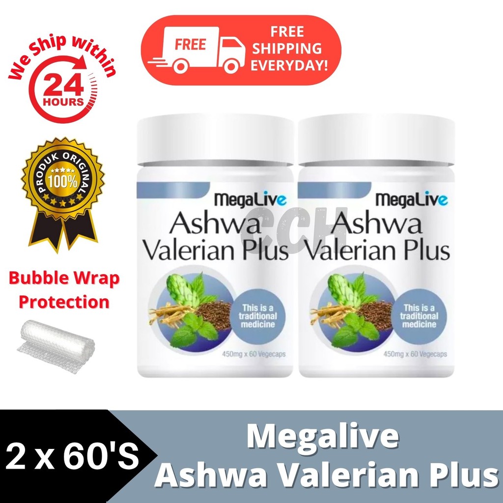 MegaLive Ashwa Valerian Plus (60's/2x60s) | Shopee Malaysia