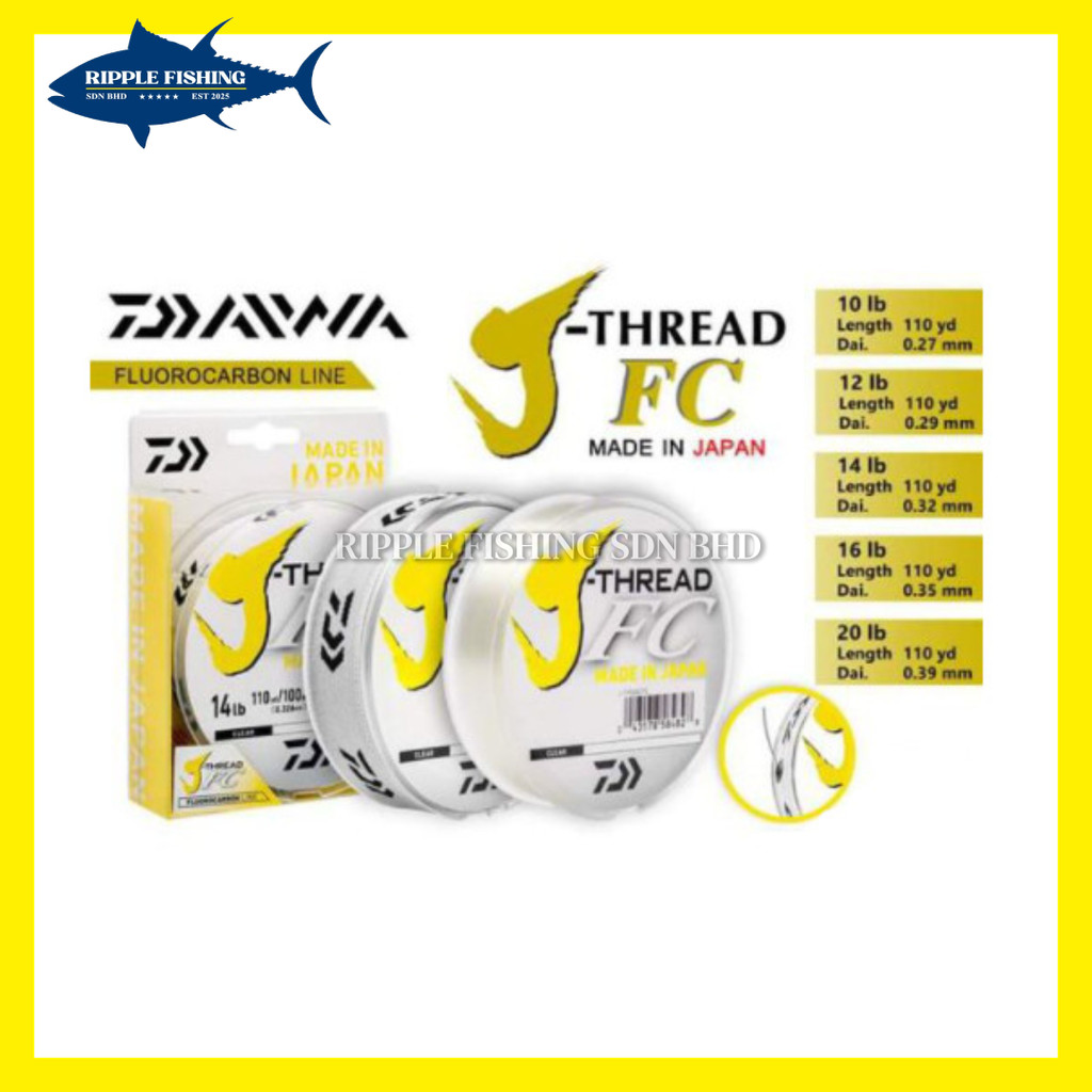 DAIWA J-THREAD 100% FLUOROCARBON LINE ( MADE IN JAPAN ) | Shopee Malaysia
