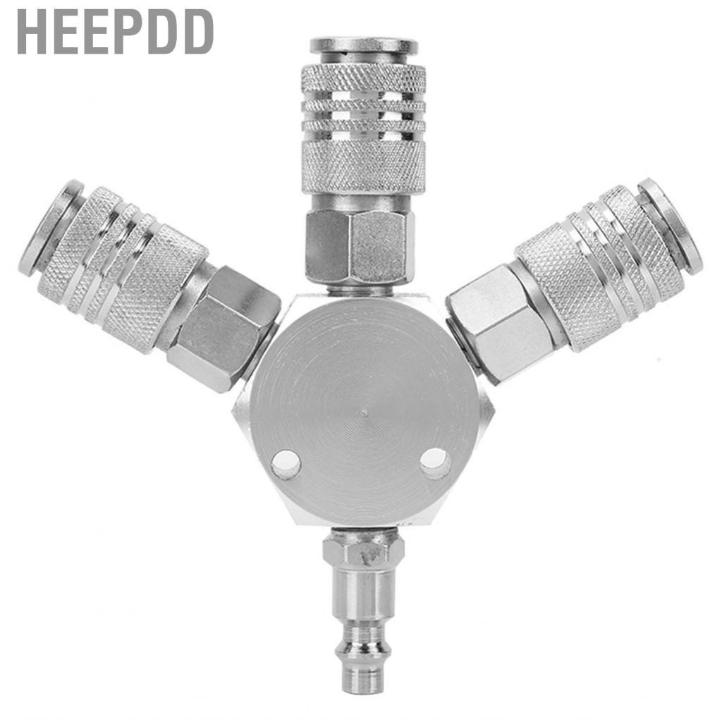 HEEPDD Pneumatic Connector 3 Ways Air Hose Manifold Quick Coupler Adapter Splitter 1/4 F-NPT ...