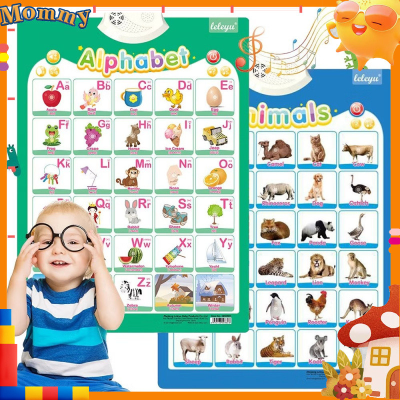 【🇲🇾 Ready Stock】poster abc Talking English Chart,English poster Sound ...