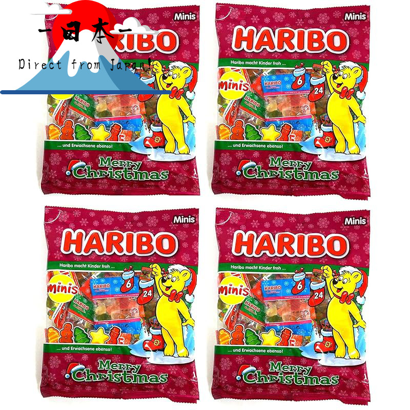 [Direct from Japan] HARIBO Gummy Mini Merry Christmas 250g × [4 bags ...