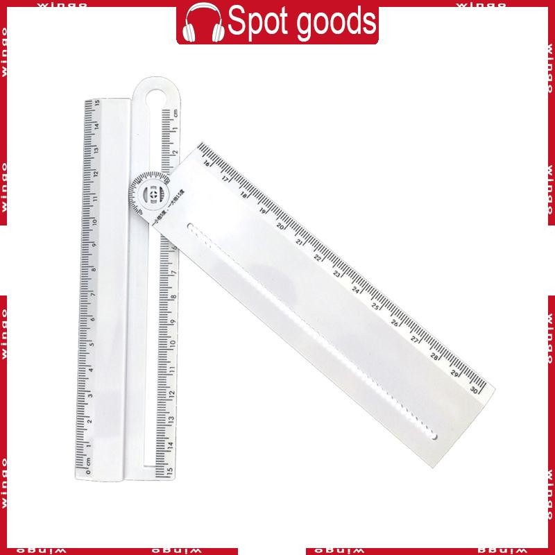 WIN 30cm Transparent Rectangle Ruler Engineering Office Architect and ...