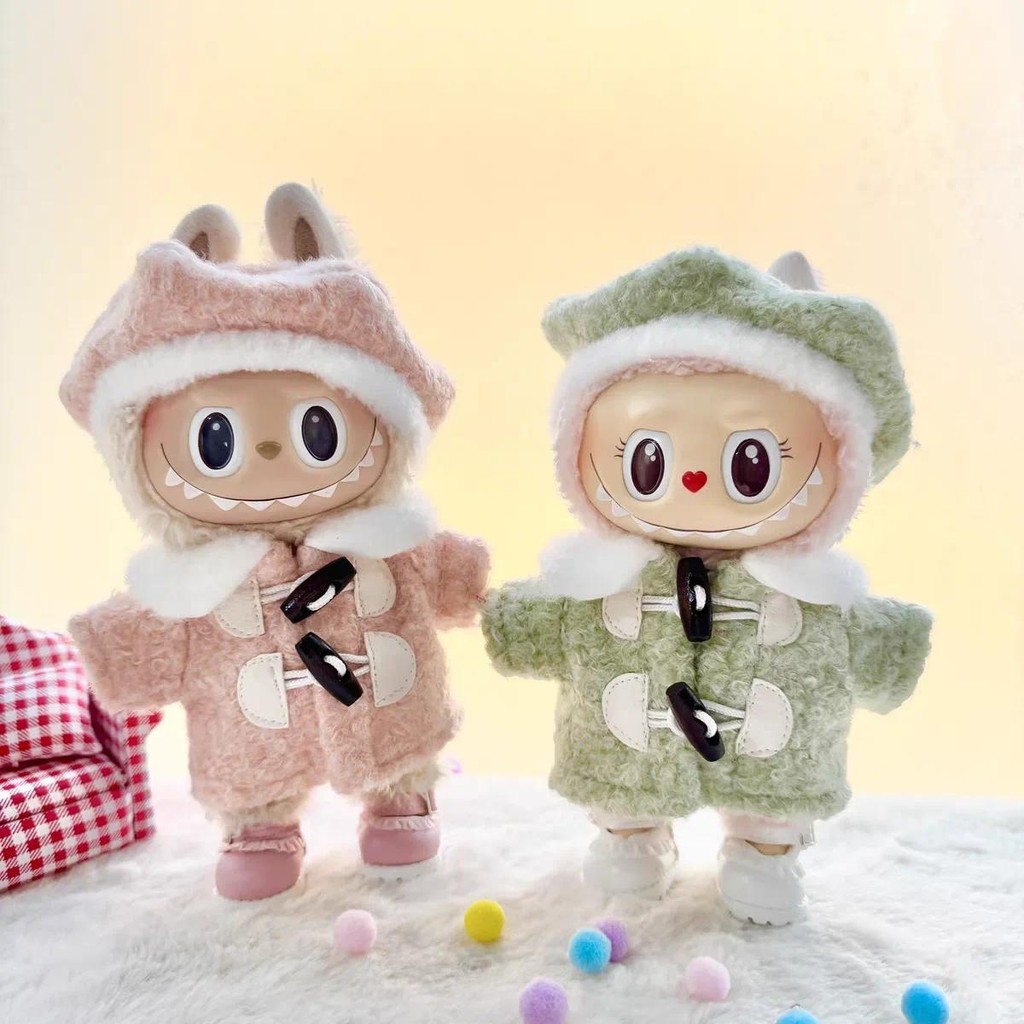 For V1 V2 Cute Labubu Autumn & Winter Coat Labubu Hexagonal Beret Coat ...