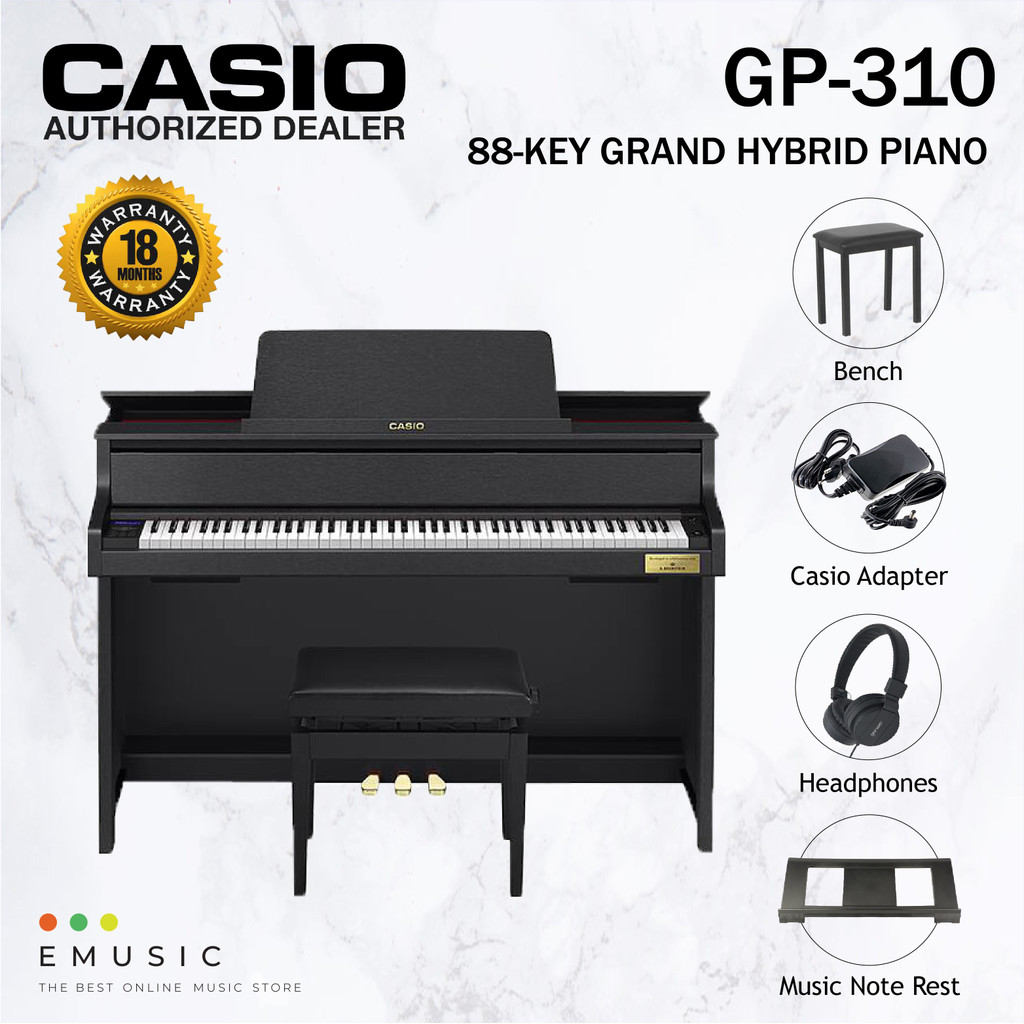 Casio GP-310 CELVIANO Grand Hybrid with Adapter and Headphones - Black ...