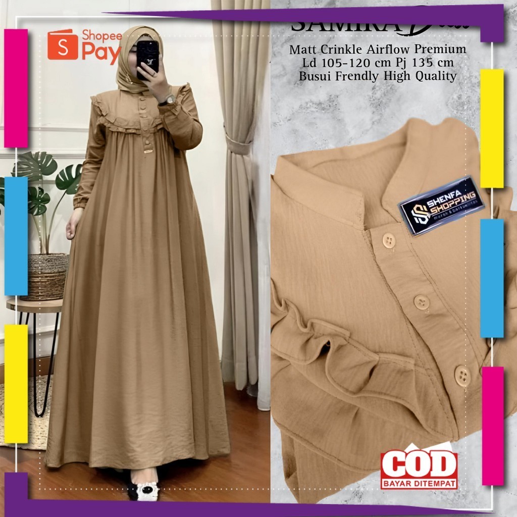 [PREMIUM Original] NEWEST CRINKLE AIRFLOW GAMIS 2025 // MUSLIM GAMIS ...