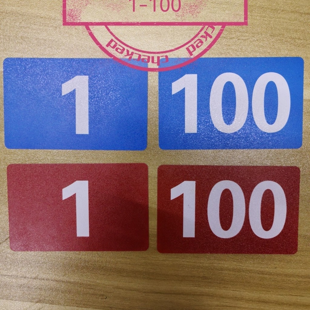 Double-sided PVC Plastic Waterproof Frosted Catering Row Number Card ...