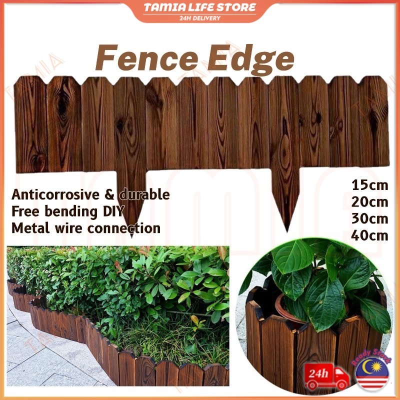 Pagar Kayu Wooden Ground Fencing Garden Home Decoration Fence Lawn ...