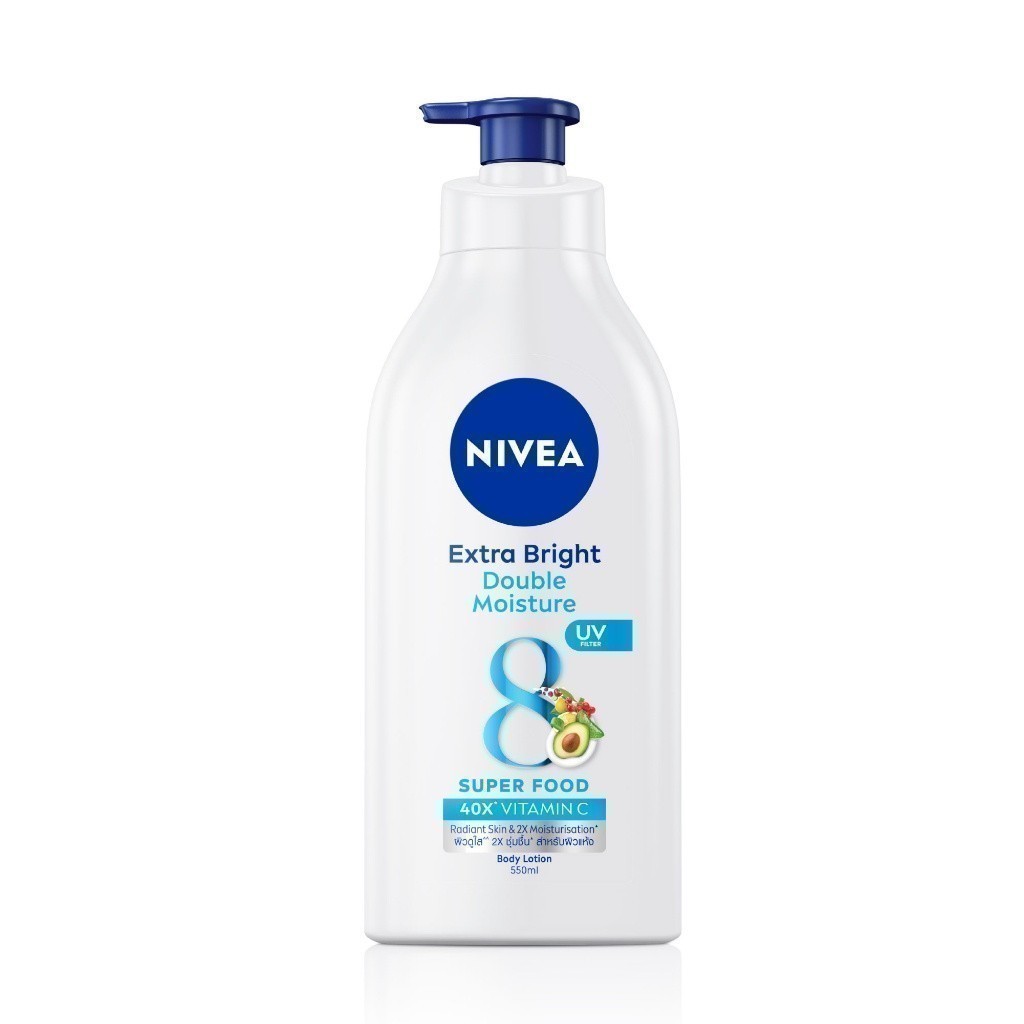 NIVEA Extra Bright Double Moisture Body Lotion 550 Ml. | Shopee Malaysia