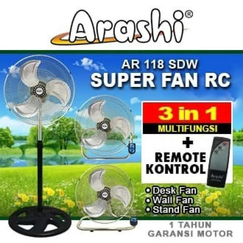 Stand FAN ARASHI II 18' REMOTE | Arashi 18 inch Multifunctional ...