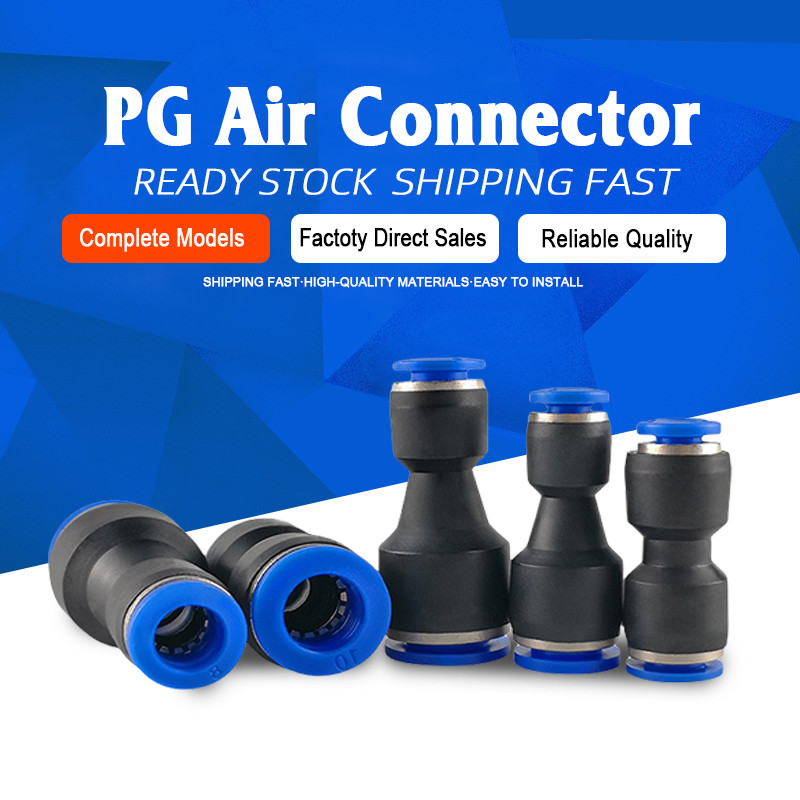 PG Pneumatic Air connector variable diameter Quick Joint Tube OD 6 8 10 ...