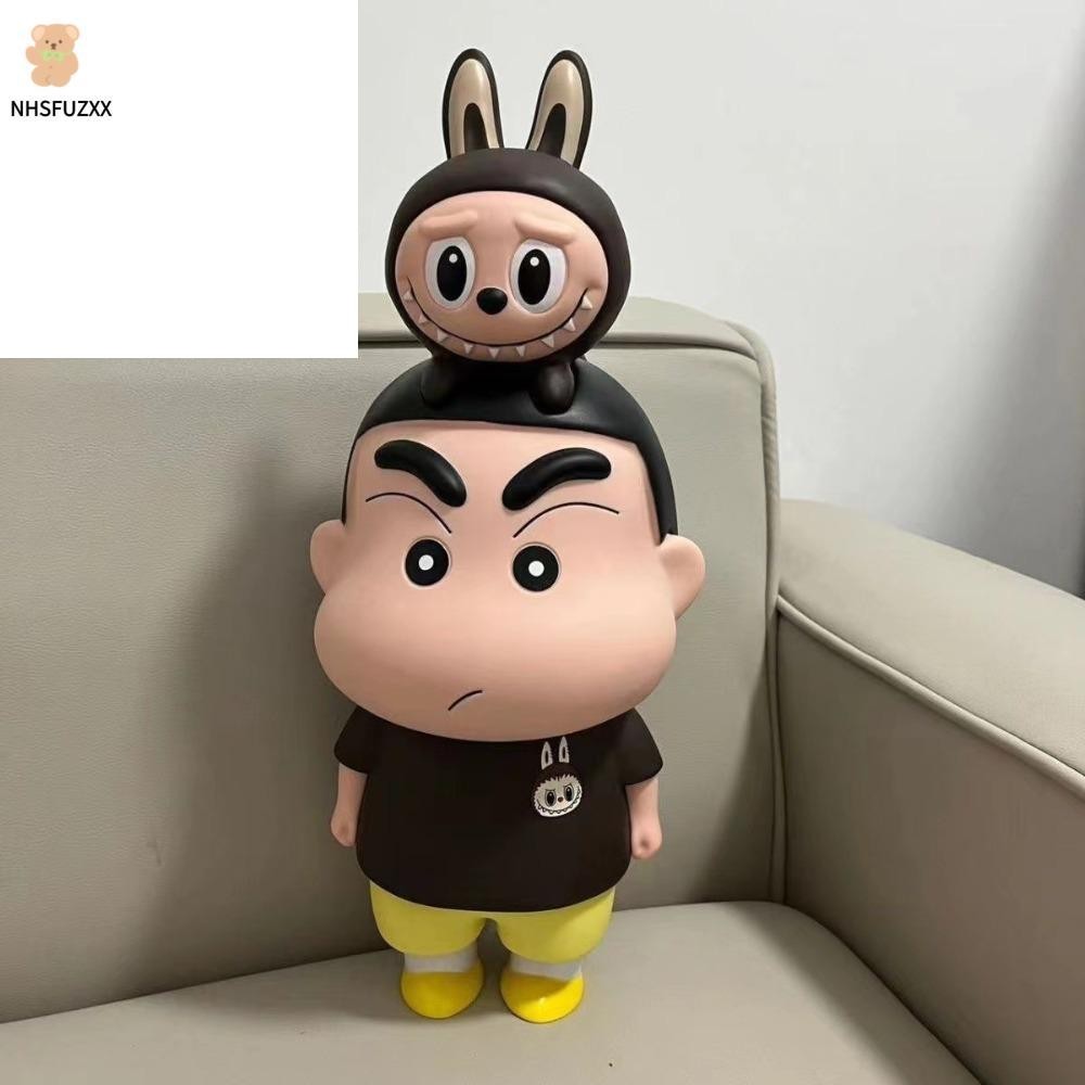 40cm PVC Doll Labubu Crayon Shin-Chan Figure Statue Anime Labubu Crayon ...