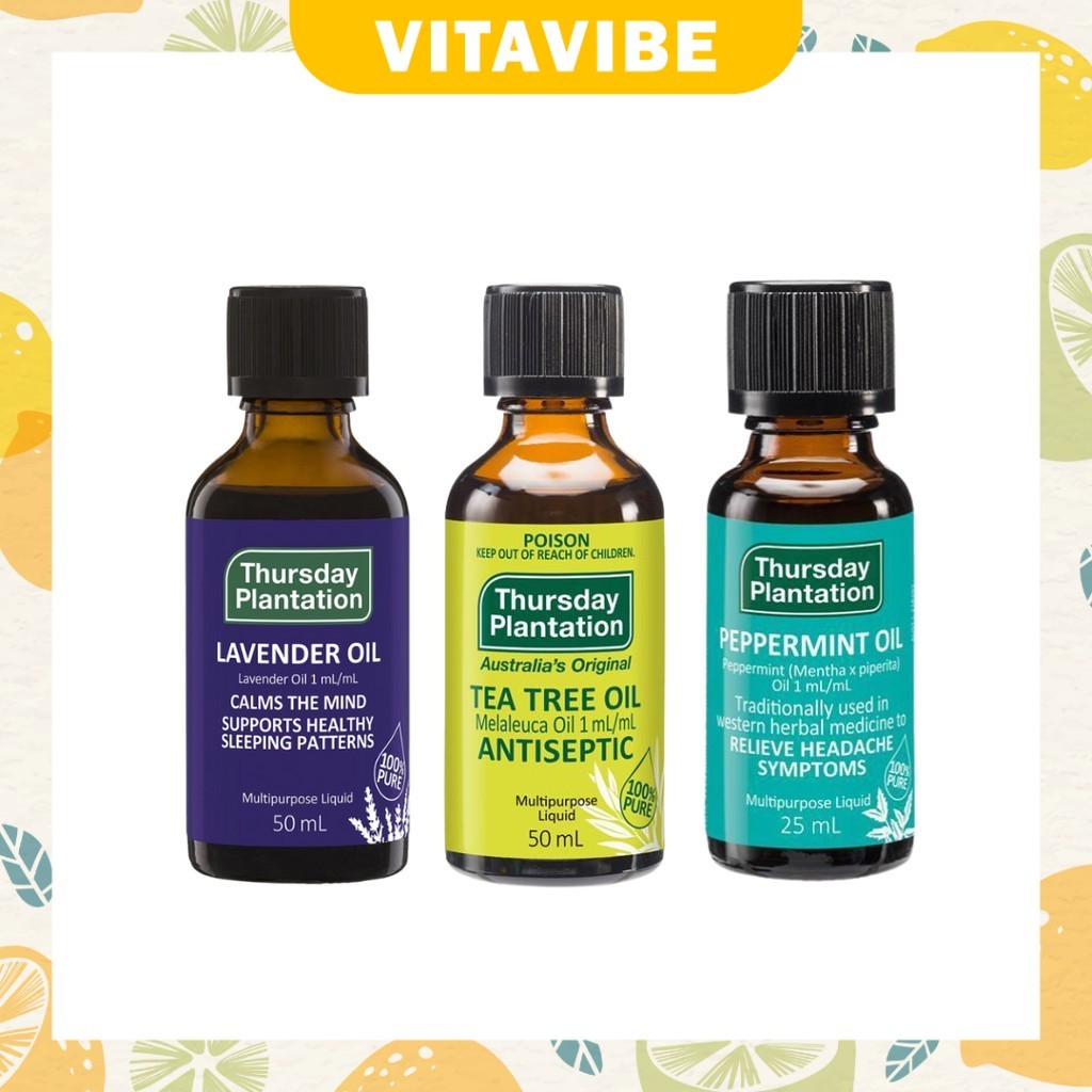 Thursday Plantation 50 ml (Lavender / Tea tree Oil), 25 ml (Peppermint ...