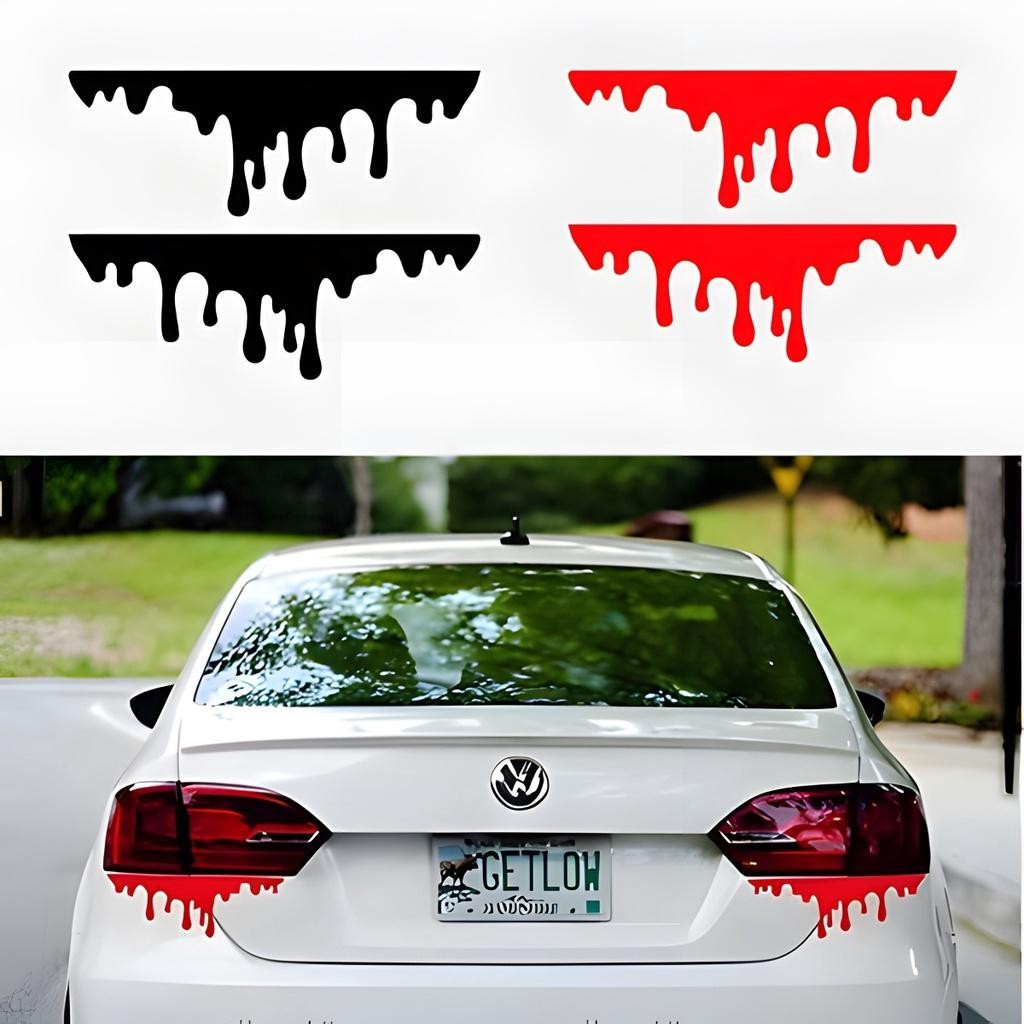 Blood Print Sticker Halloween Decoration Scary Blood Stains Car Sticker ...