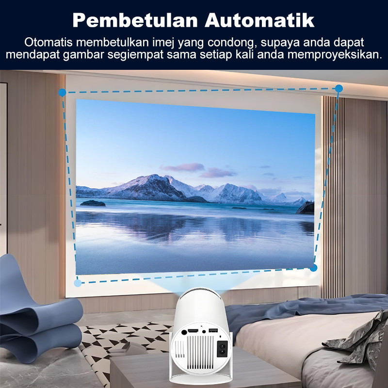 Projektor Android HY300 Mini 1080P Wireless Bluetooth Skrin Besar ...