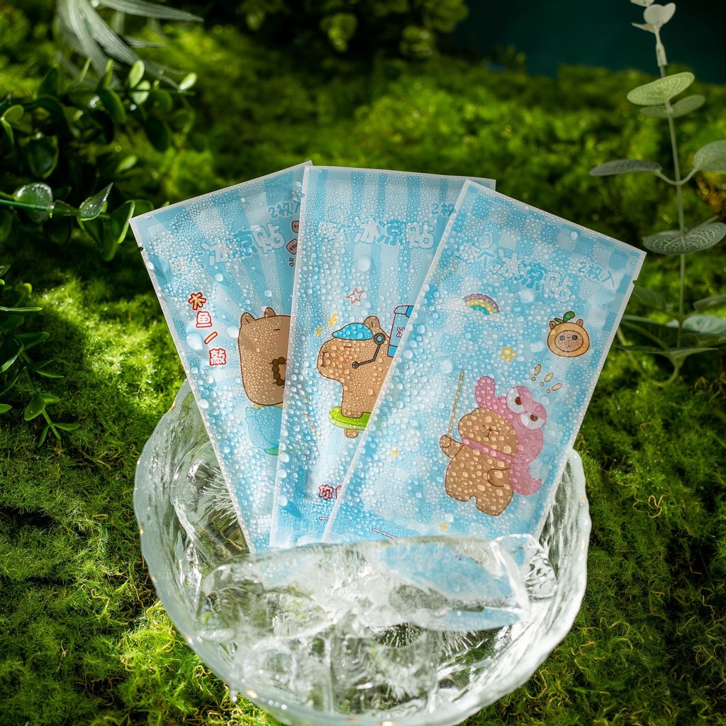 Cooling Stickers - Clear, Cartoon-Themed | Perfect for Summer Heat ...