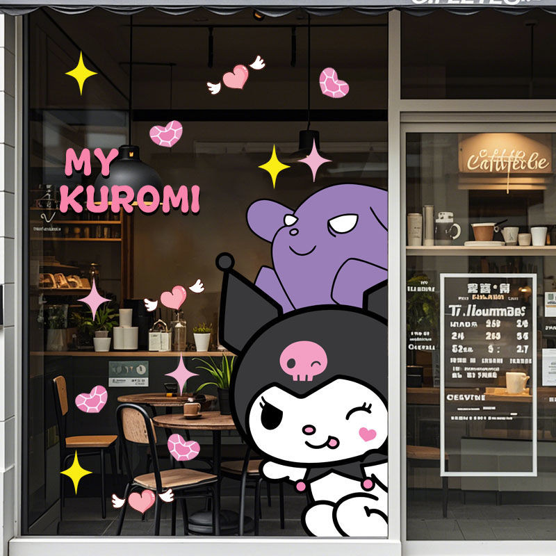 Kuromi Shop Layout Window Grilles Stickers 2025 New Window Static ...