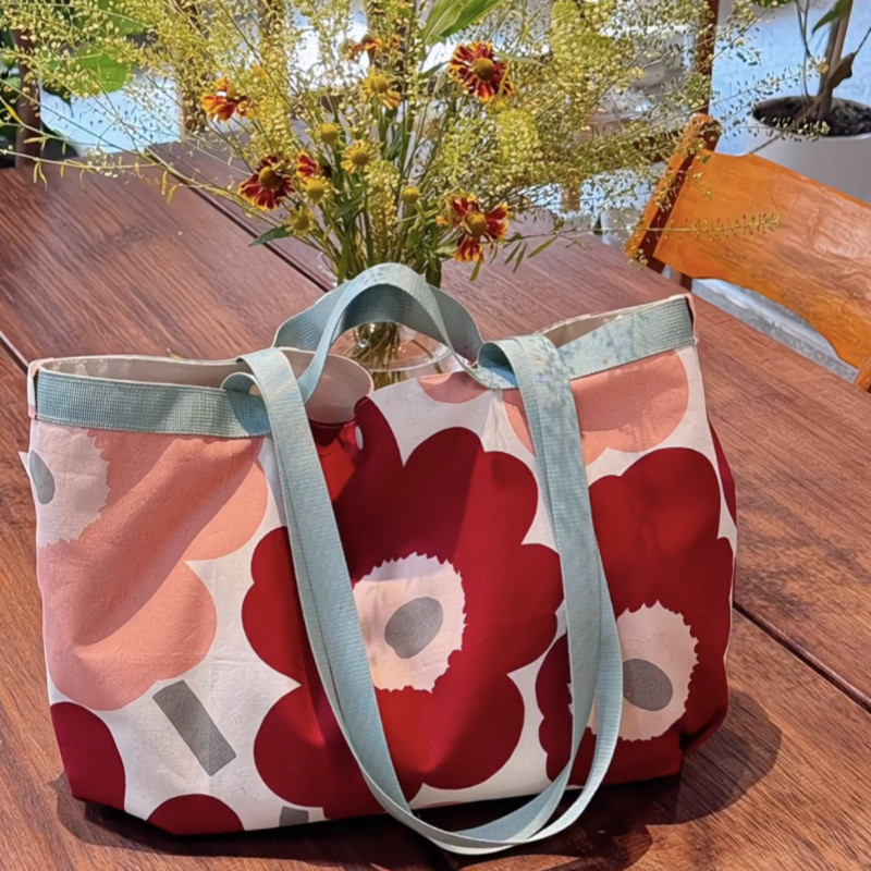 Finland Canvas Bag Sunflower Handbag Contrast Color Printed Shoulder ...