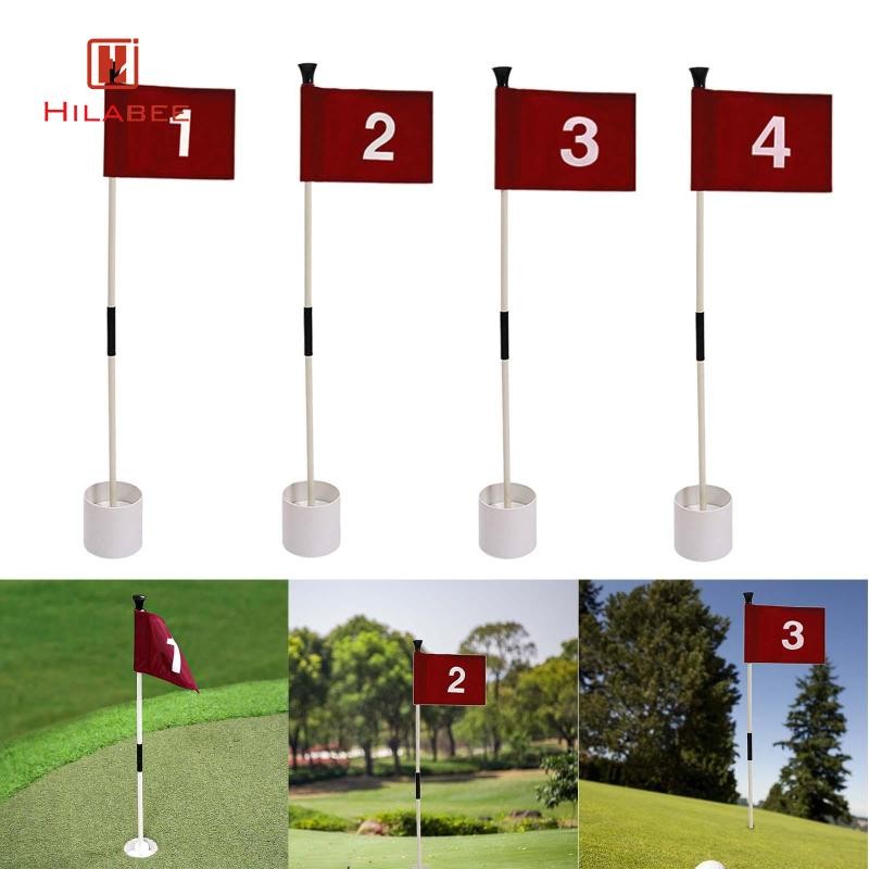 HILABEE Golf Flagpoles Practice Putting Golf Flags Golf Putting Green ...
