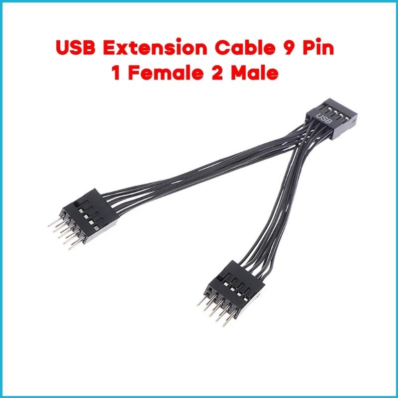 UTAKEE 9-Pin USB Header Extension Cord USB Motherboard Cable 9Pin 1 ...