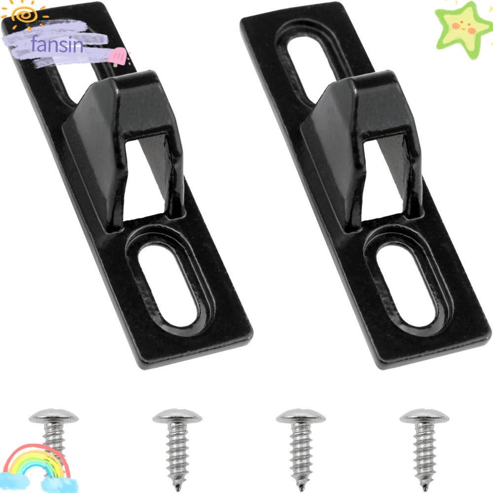 FANSIN Sliding Door Keepers, Stainless Steel Black Door Lock Keepers ...