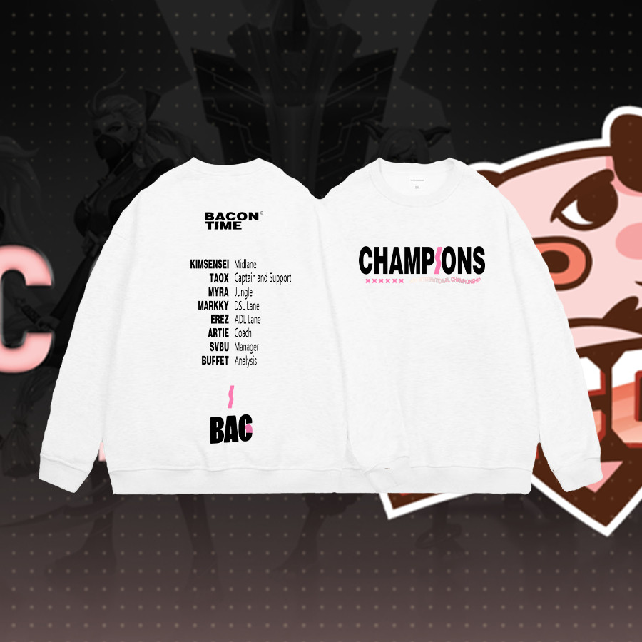 Regular 2025 Bacon Time Championship TEE AIC Long Sleeve Sweater Cotton ...