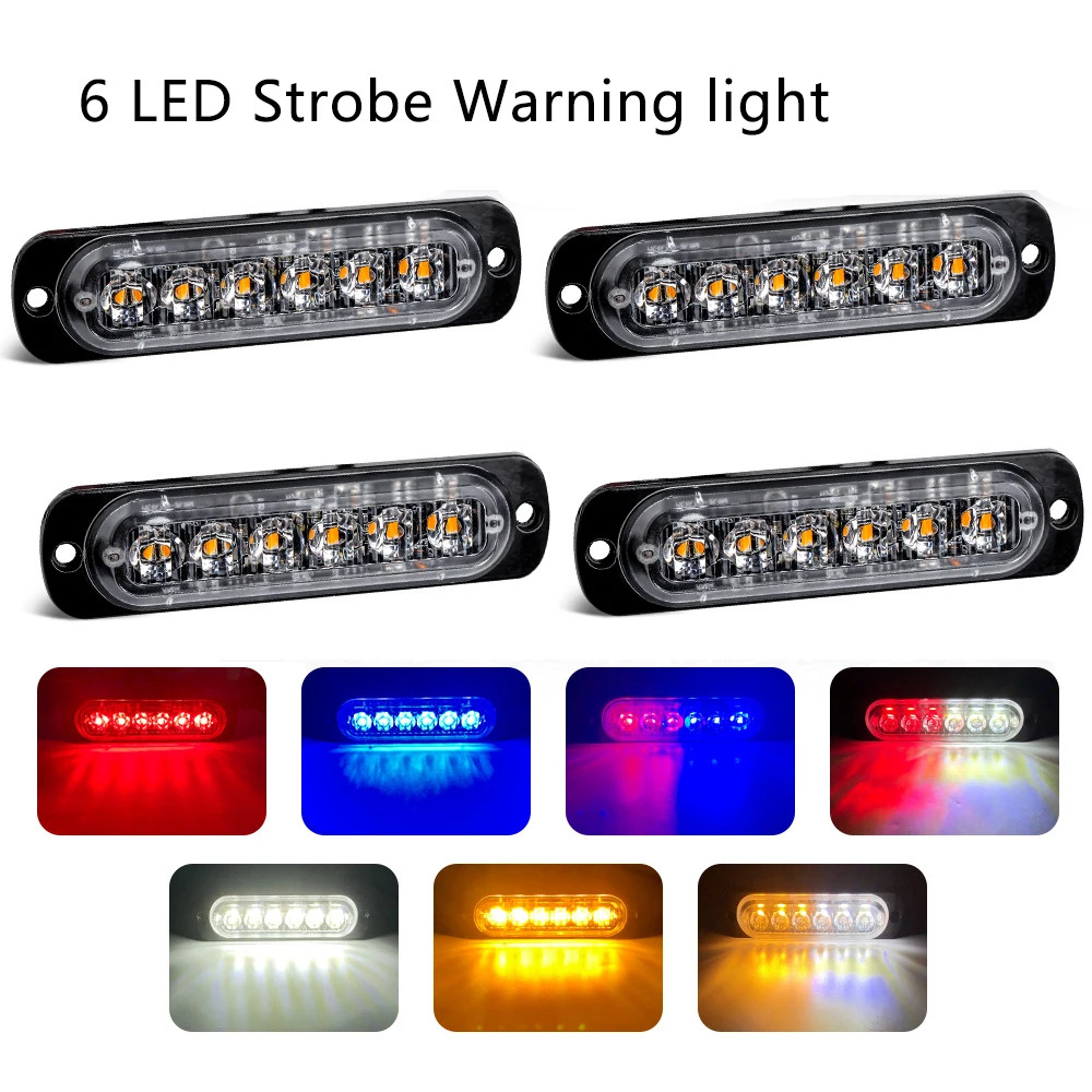 6 LED Light Bar Work Lamp Driving Fog Running Lights 12V Spot truck ...
