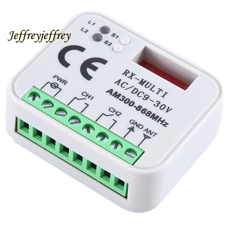 Universal RX Multi Frequency 300-868MHz Receiver 2CH 12V 24V Relay ...