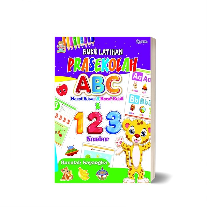 Aneka Buku Latihan Prasekolah ABC Huruf Besar & Huruf Kecil & 123 ...