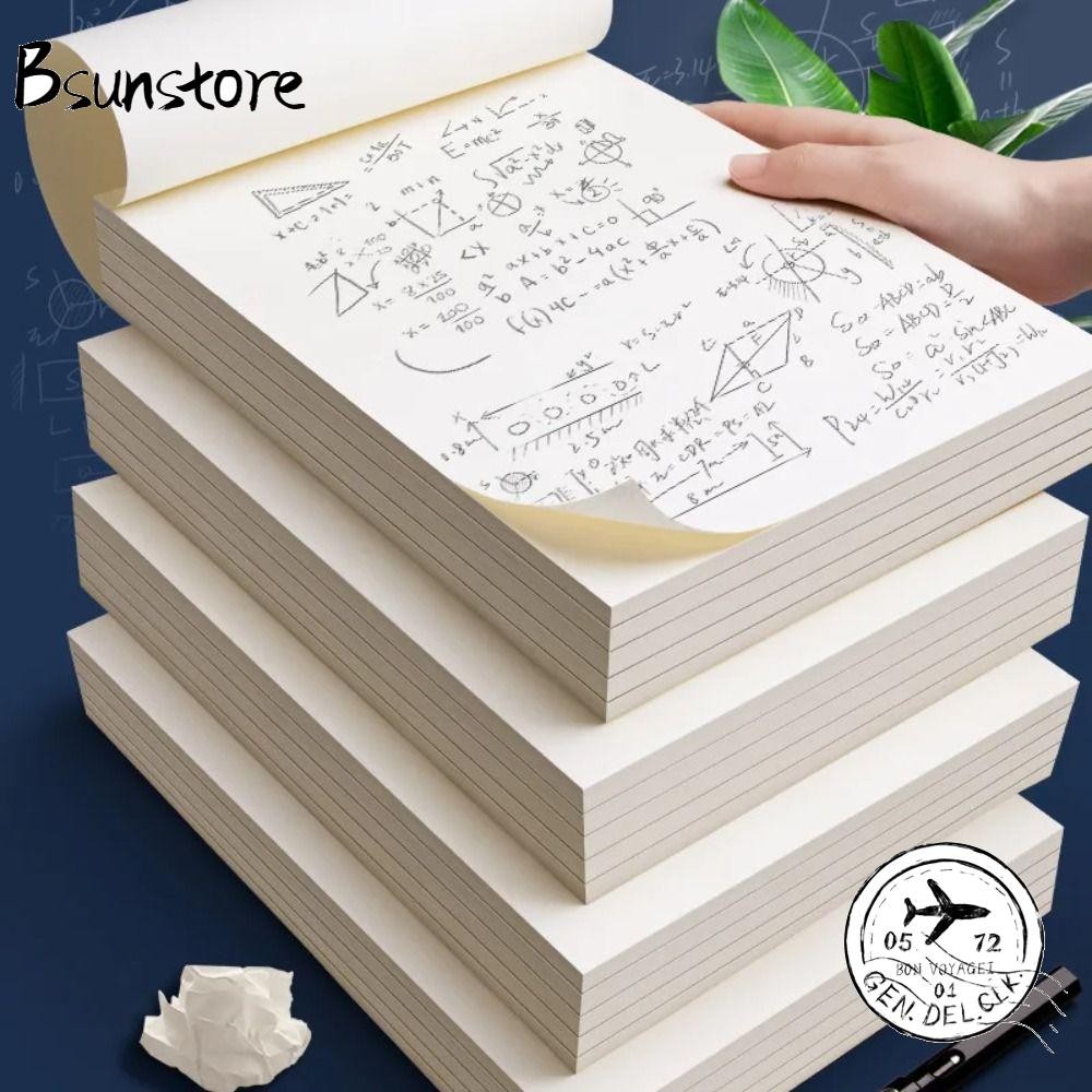 BSUNS1 Blank Draft Paper, 40/100 Sheets A4/B5 Calculation Paper, High ...